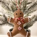 Felt Gingerbread Man Ornament, Peppermint Gingerbread Man, Christmas ...