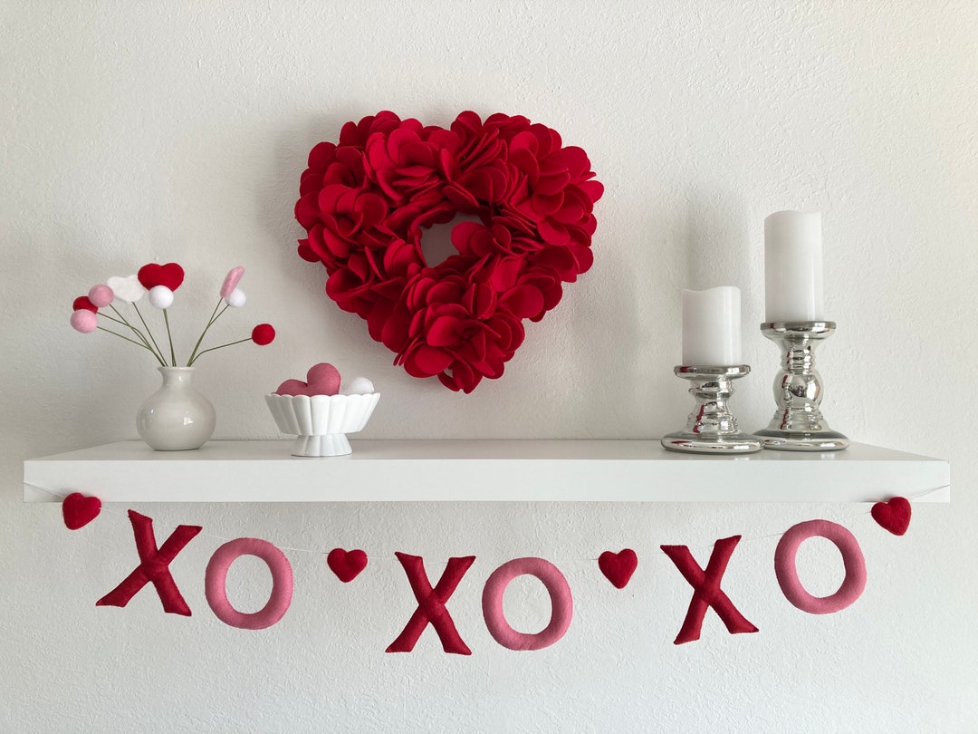 Valentines XOXO Banner/ Valentine’s Day Garland/felt Garland/valentines ...