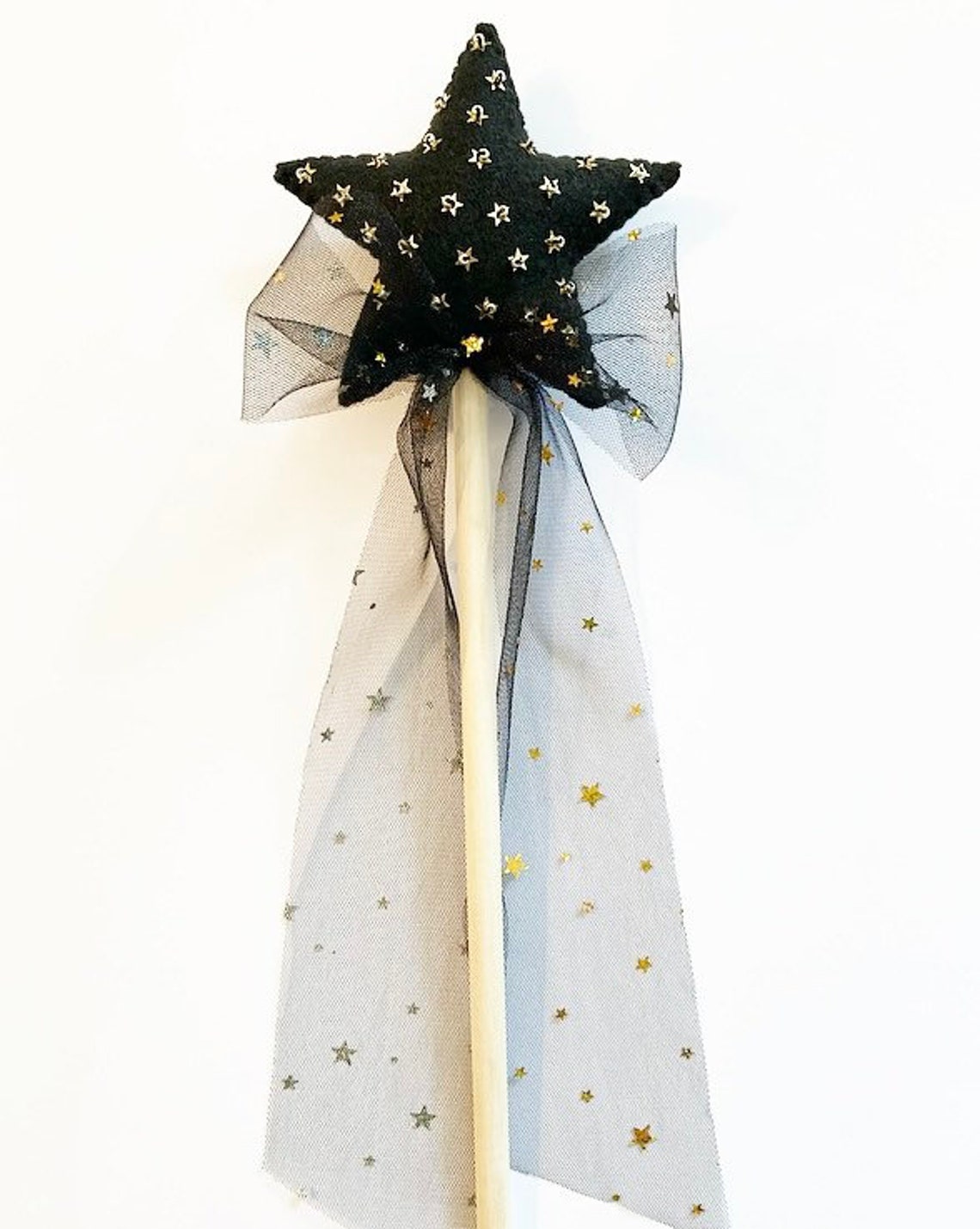 Magical Wand, Star Wand, Sparkling Fairy Witch Wand, Felt Wand, Black ...