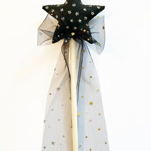 Magical Wand, Star Wand, Sparkling Fairy Witch Wand, Felt Wand, Black ...