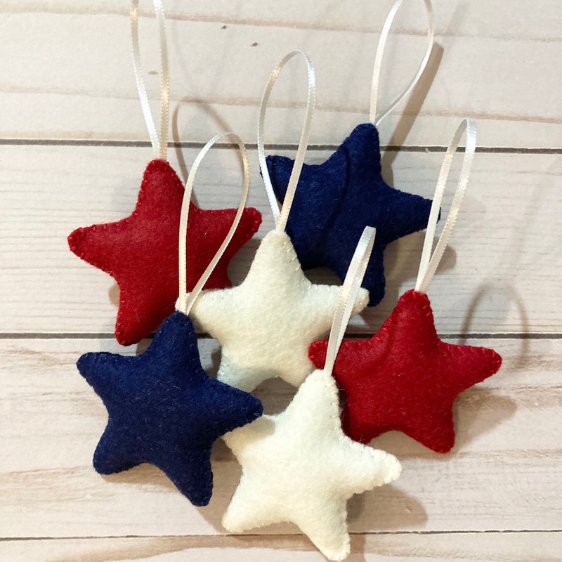 Small Felt Star Ornaments - Etsy