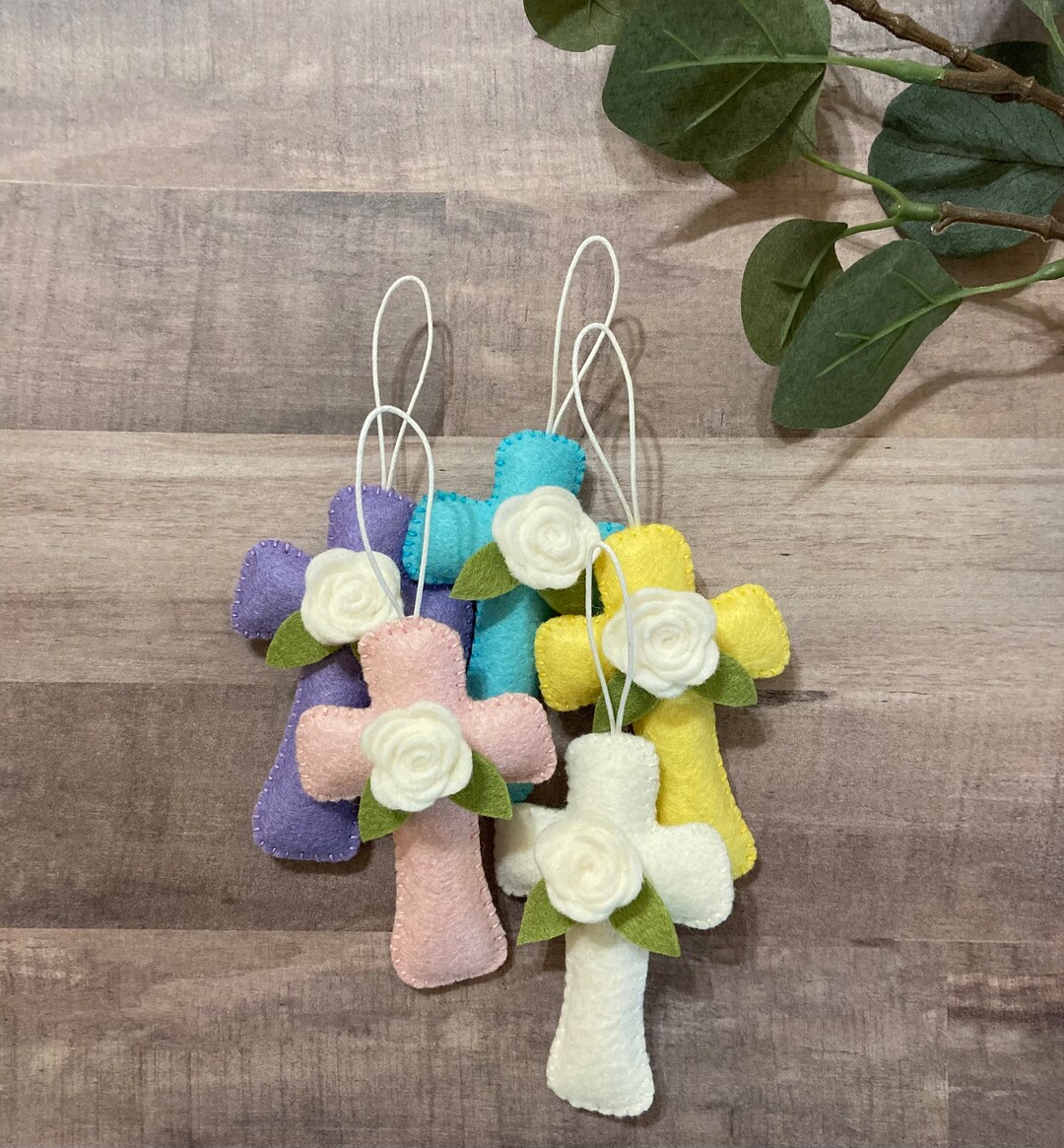 Felt Cross Ornaments, Easter Ornament, Religious Ornaments - Etsy