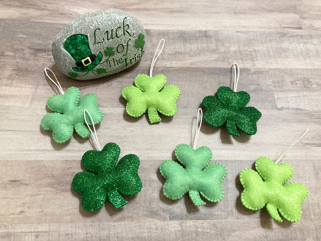 St. Patrick’s Day Ornaments, Shamrock Ornaments, Clover Ornaments, Felt Ornaments - Etsy