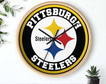 Steelers Wall Clock | Etsy