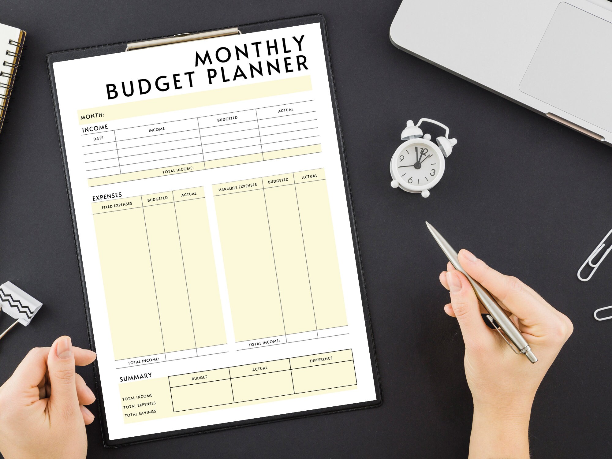 Printable Monthly Budget Planner | Track Your Finances and Save Money ...