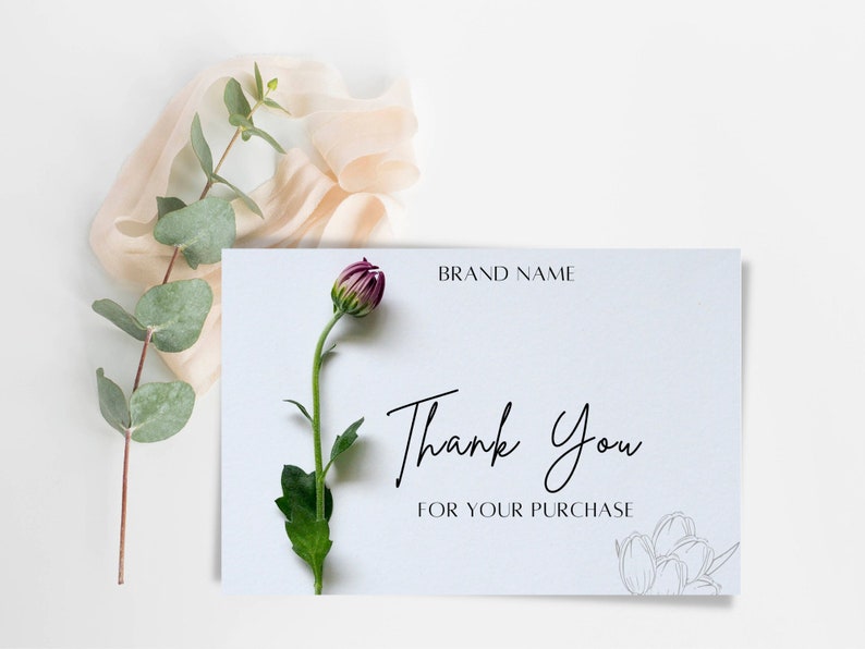 Editable Thank You Card Template Thank You Card Printable - Etsy
