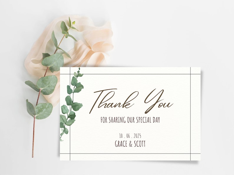 Editable Thank You Card Template, Thank You Card Printable, Thank You ...