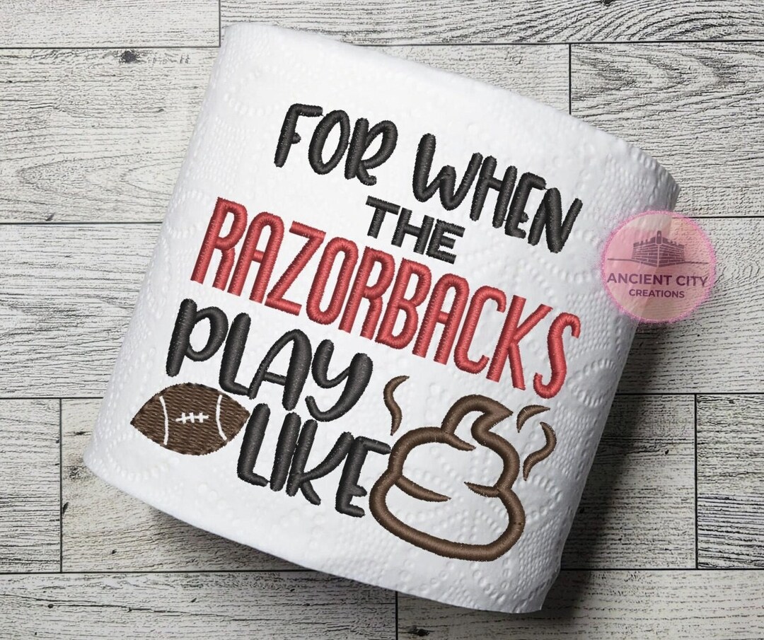 Funny Razorbacks Football Gifts Bathroom Humor for When the Razorbacks ...