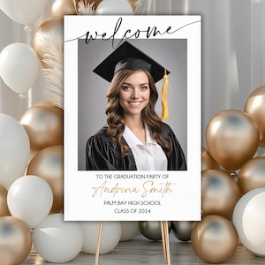 Grad Party Welcome Sign Photo Graduation Welcome Sign Graduation Party ...