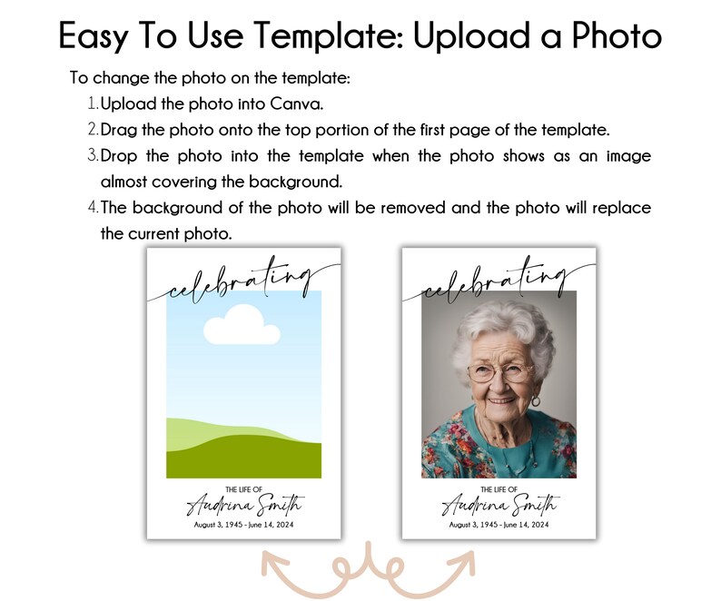 Editable Funeral Sign Celebration of Life Sign Memorial Sign Funeral ...