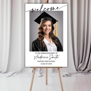 Grad Party Welcome Sign Photo Graduation Welcome Sign Graduation Party ...