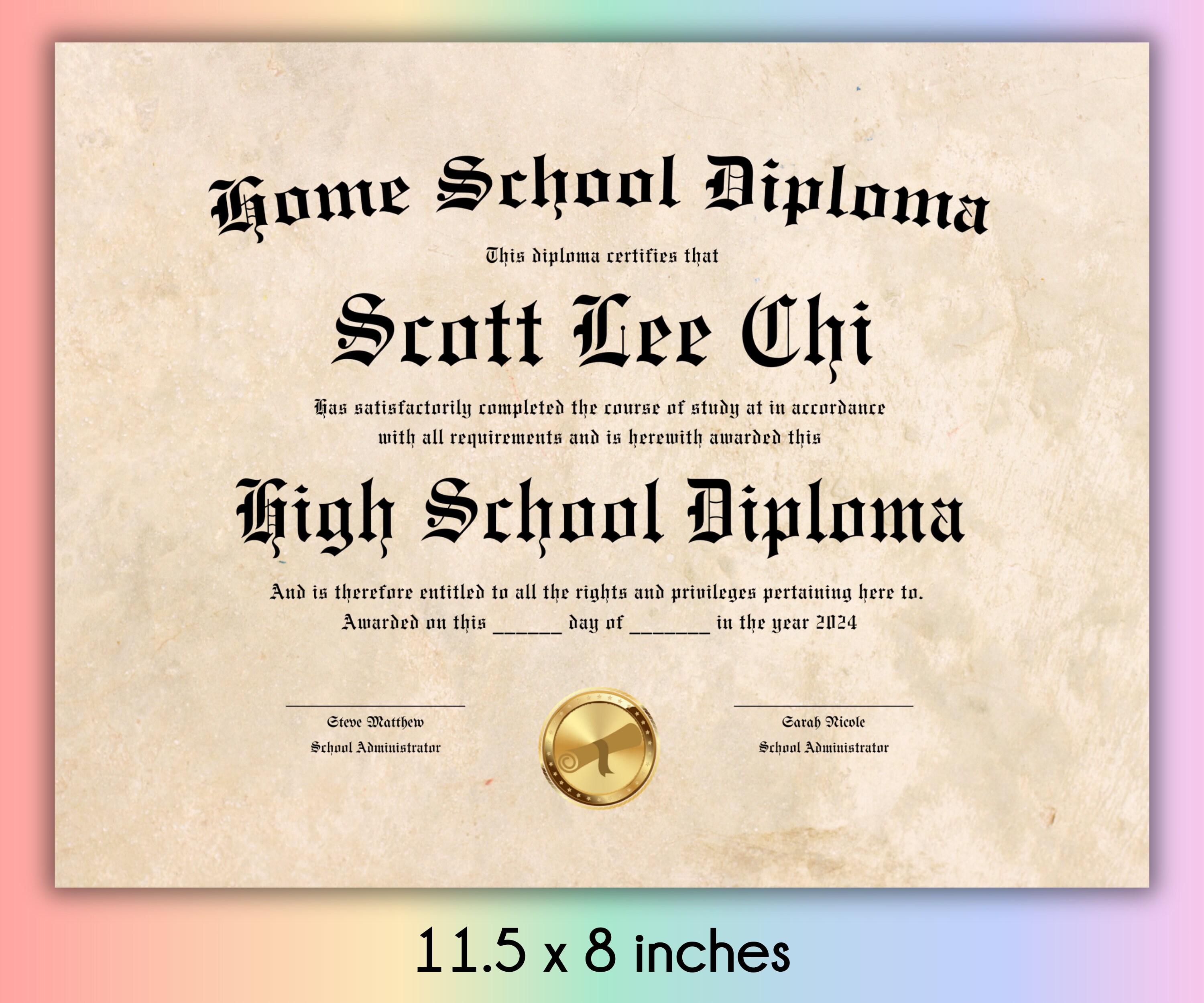 Home School Diploma Template Download Highschool Diploma High School ...