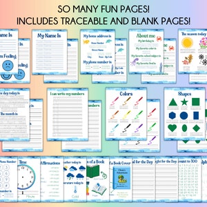 Printable Homeschool Preschool Worksheets Preschool Morning Menu ...