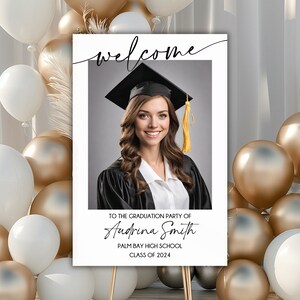 Grad Party Welcome Sign Photo Graduation Welcome Sign Graduation Party ...