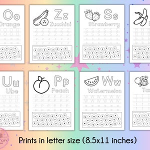 Printable Alphabet Tracing Worksheets Lowercase & Uppercase Letter ...