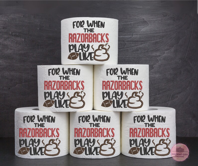 Funny Razorbacks Football Gifts Bathroom Humor for When the Razorbacks ...