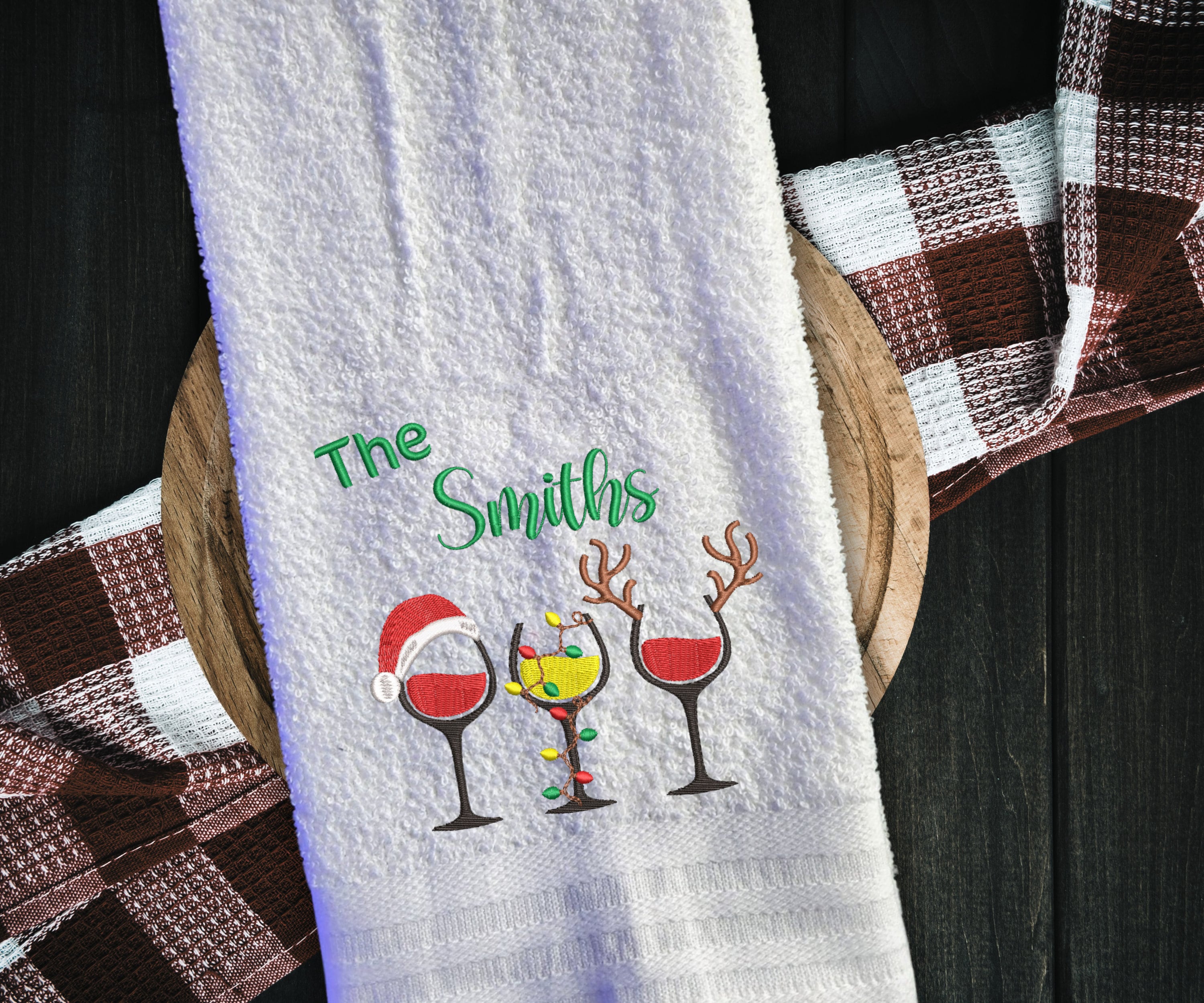 Custom Kitchen Towel Custom Kitchen Christmas Towel Funny Dish Towel ...