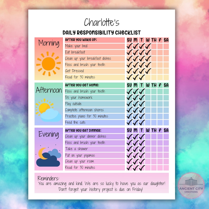 Kids Daily Schedule Kids Daily Schedule Template Printable Homeschool ...