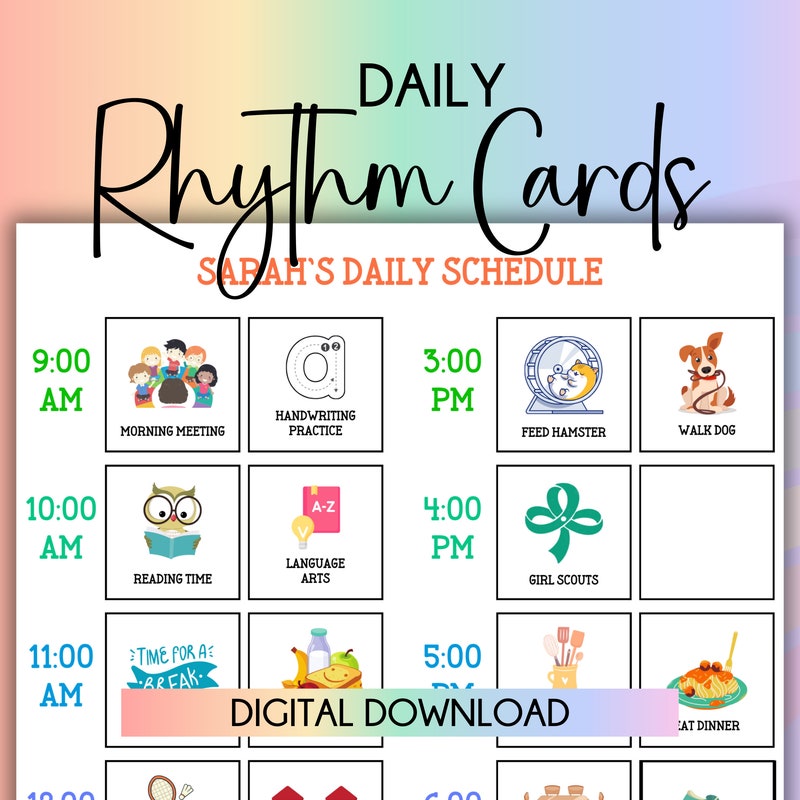 Routine Chart for Kids - Etsy