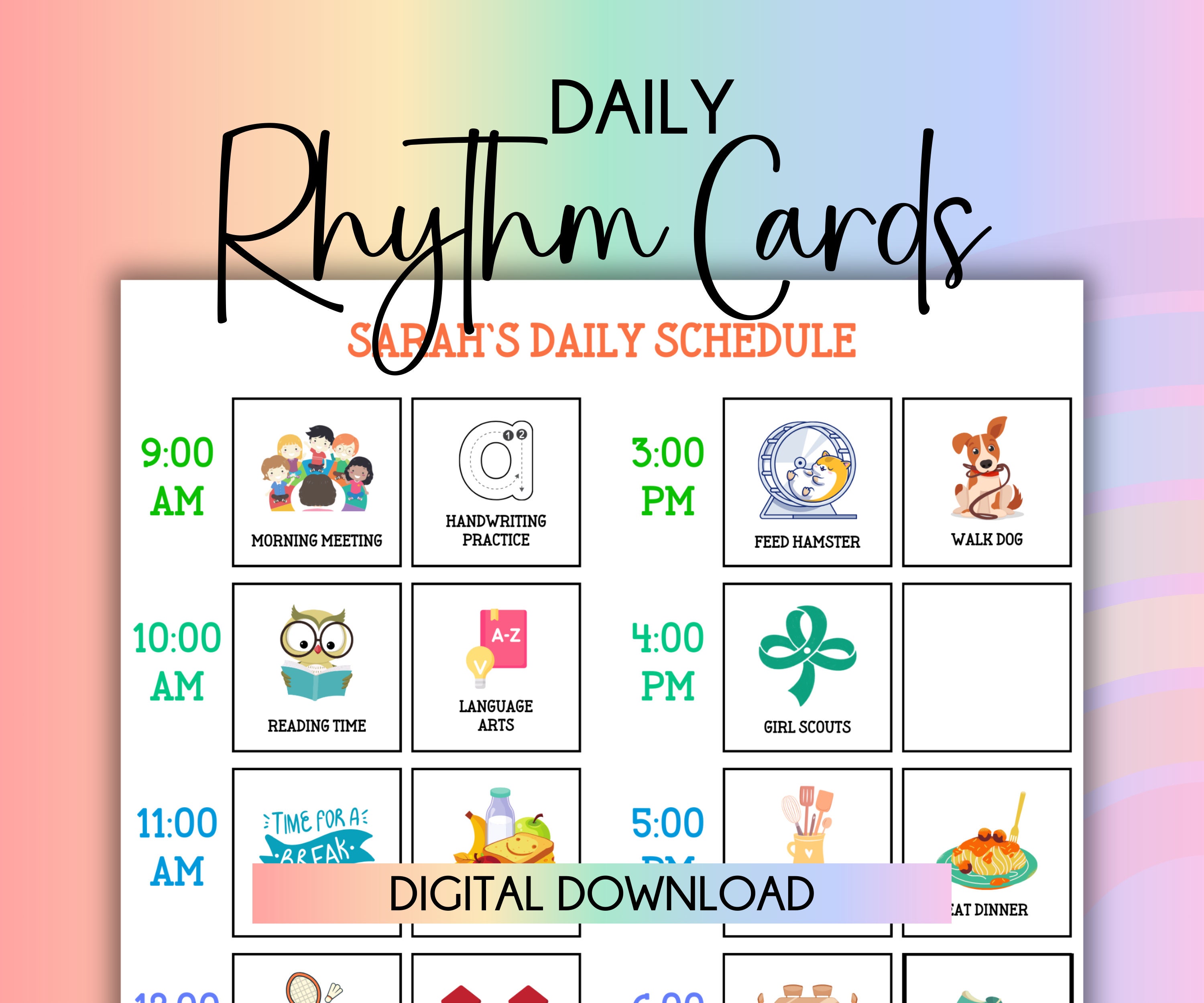 Chore Chart for Kids Chore Chart Printable Routine Chart for Kids ...