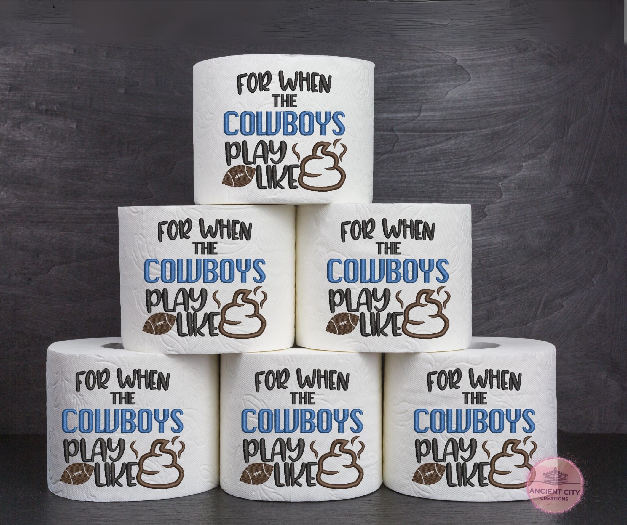 Funny Cowboys Football Gifts Bathroom Humor for When the Cowboys Play ...