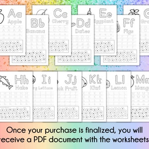 Printable Alphabet Tracing Worksheets Lowercase & Uppercase Letter ...