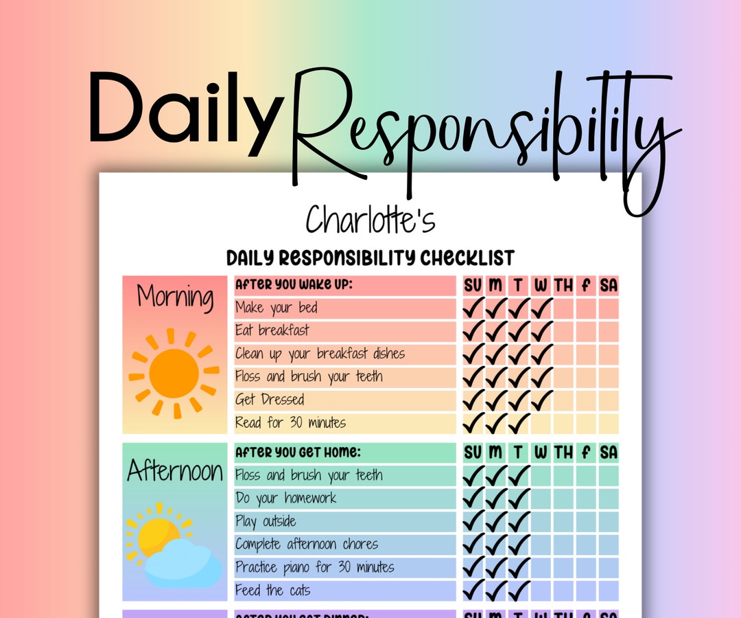 Kids Daily Schedule Template Printable Homeschool Daily Routine Kids ...