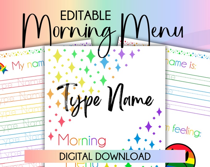 February Printable Morning Time Menu, Catholic, Digital File, Printable ...