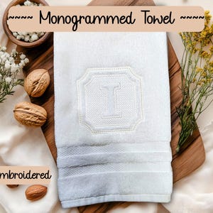 Personalized Towel Monogram Towels Monogram Hand Towel Embossed Monogram Hand Towels Monogram ...