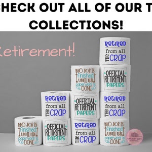 Official Retirement Papers Funny Toilet Paper Gag Gift Retirement Gift ...