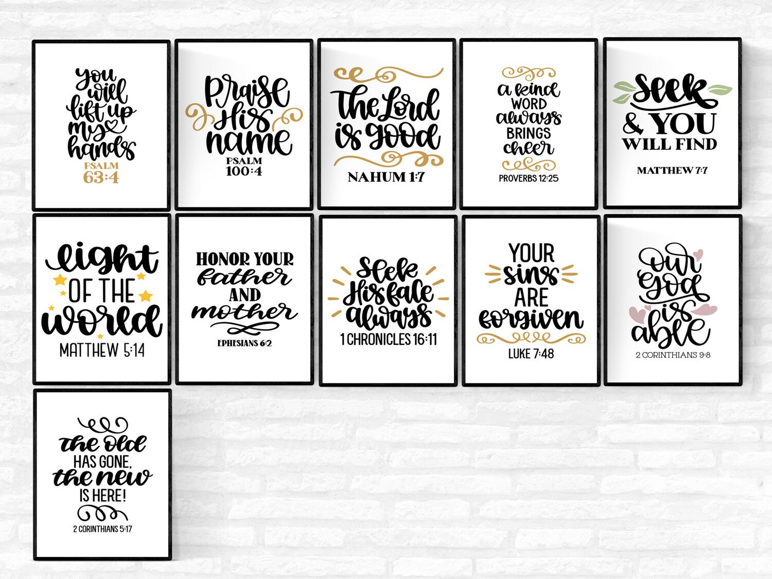 Bible Verses Wall Art, Bible Quotes Wall Art Biblical Printable Wall ...