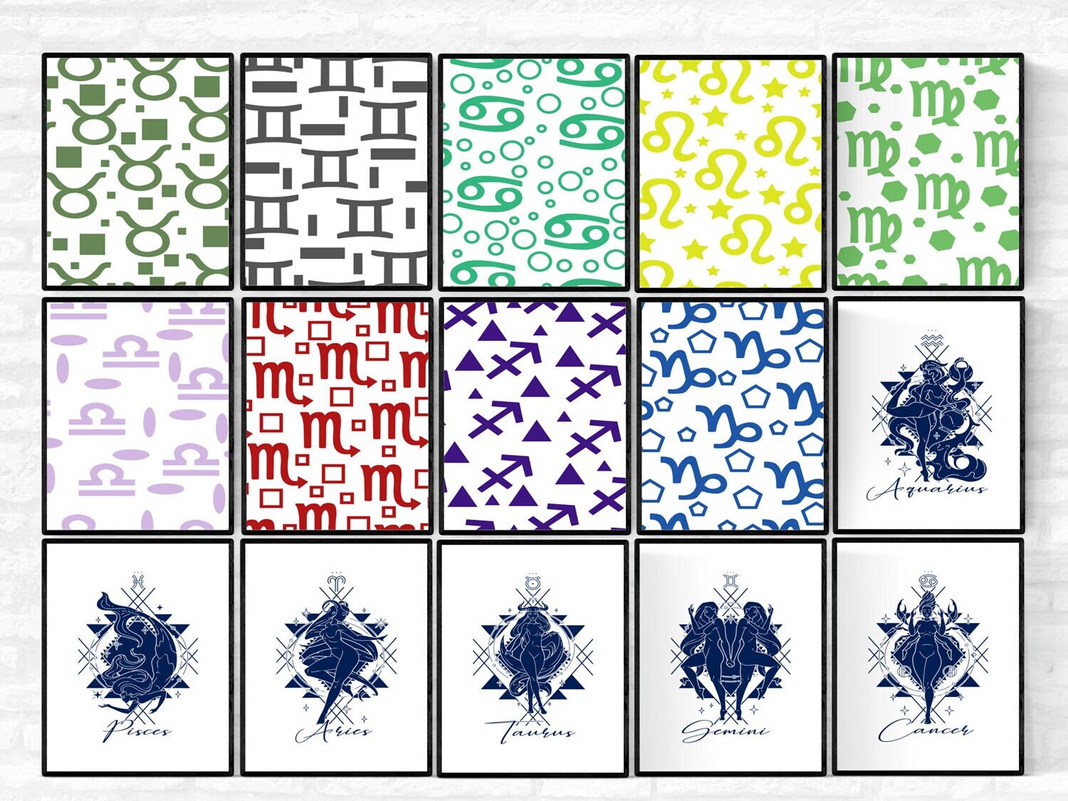 Zodiac Wall Decor, Zodiac Signs, Zodiac Wall Art, Zodiac Signs ...