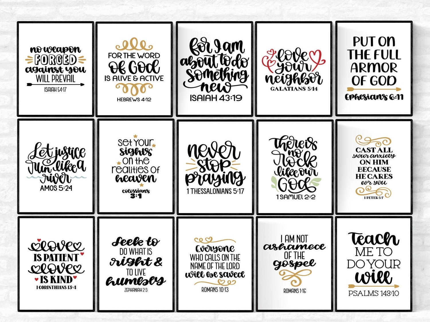 Bible Verses Wall Art Bible Quotes Wall Art Biblical - Etsy