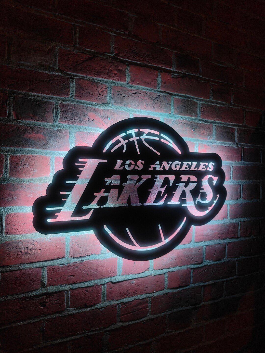 Basketball Metal Wall Light Basketball Light NBA Metal Art Sports Art ...