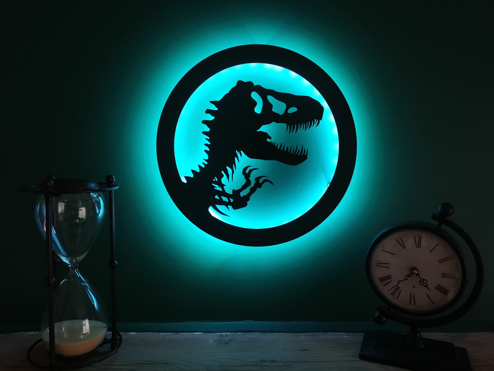 T-rex Metal Wall LED Light Night Light T Rex Light Dinosaur - Etsy
