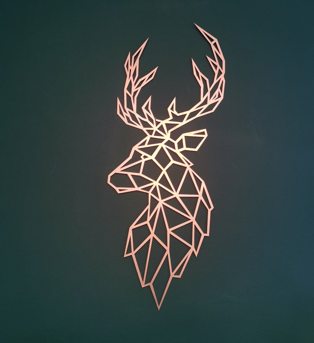 Cervo geometrico Cervo moderno Acciaio dolce Metallo Arte - Etsy Italia