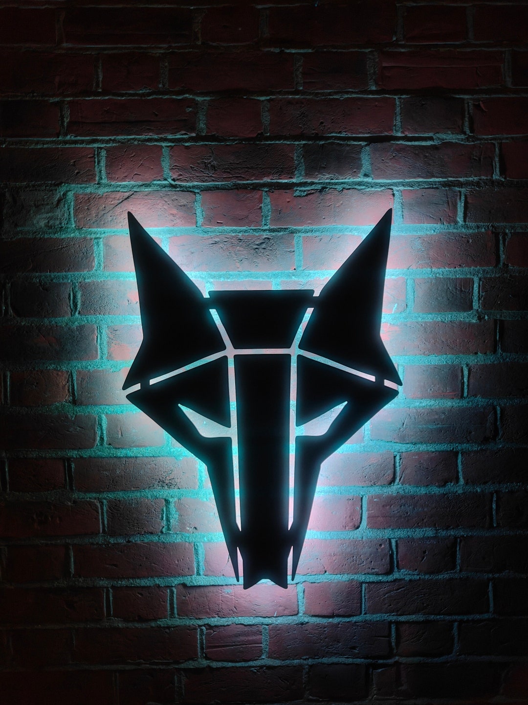 Red Rising Light Metal Wall LED Light, Night Light. - Etsy