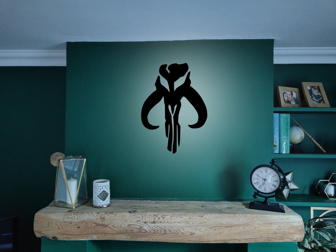 Mandalorian Metal Wall Art Mandalorian Light Mando Wall Art - Etsy