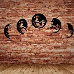 Phases of the Moon Metal Wall Art . Moon Wall Art . Metal Moon Wall Art ...