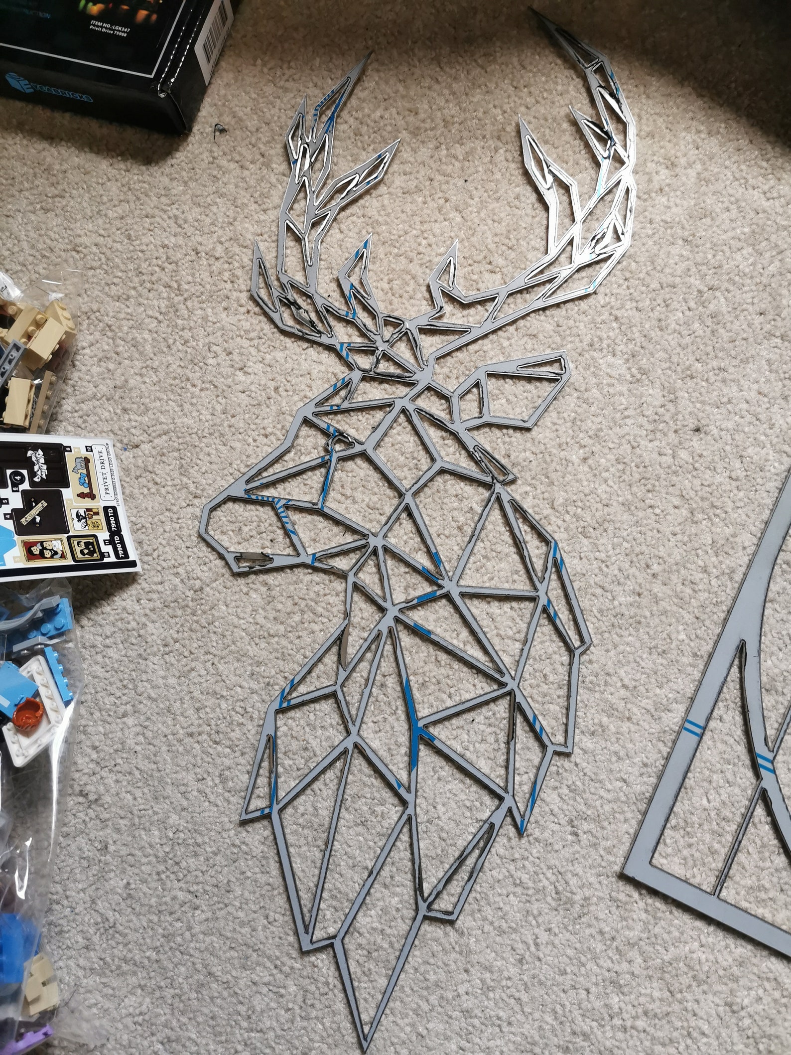 Geometric Stag Stainless Steel Metal Metal Wall Art. | Etsy