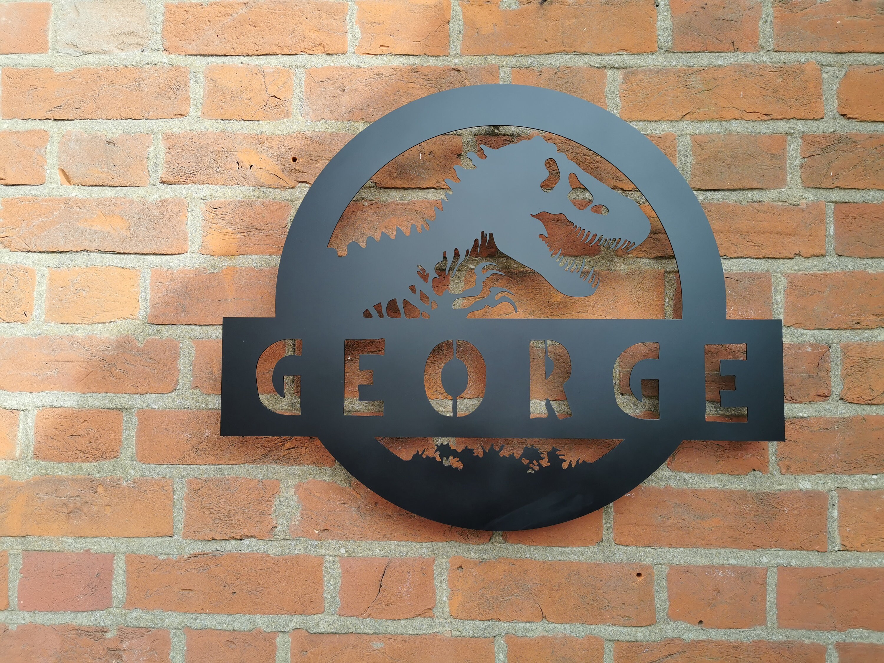 Personalised T-rex Metal Wall LED Light Night Light T Rex - Etsy UK