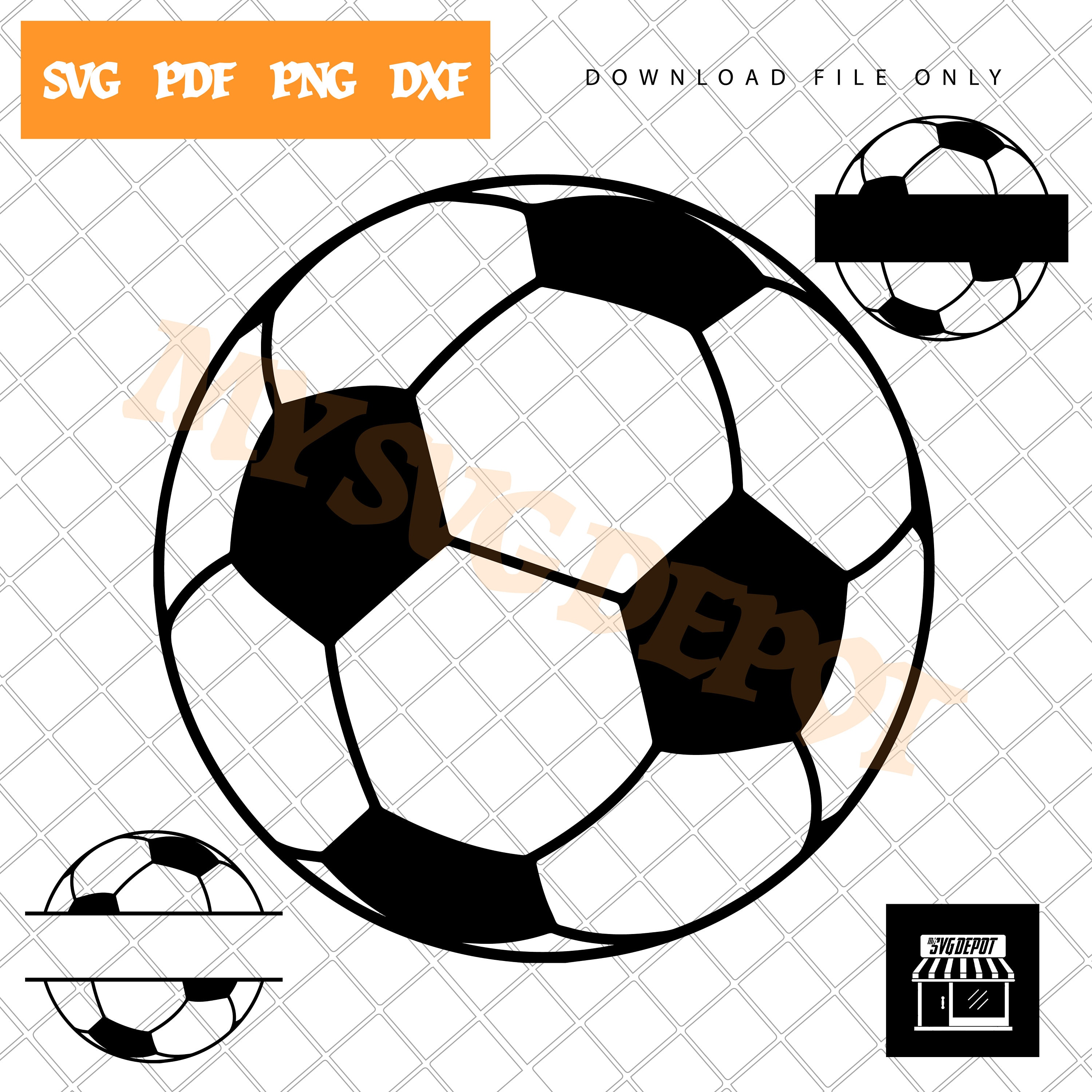 Fussball SVG Fussball SVG Cut Dateien Fussball Monogramm | Etsy