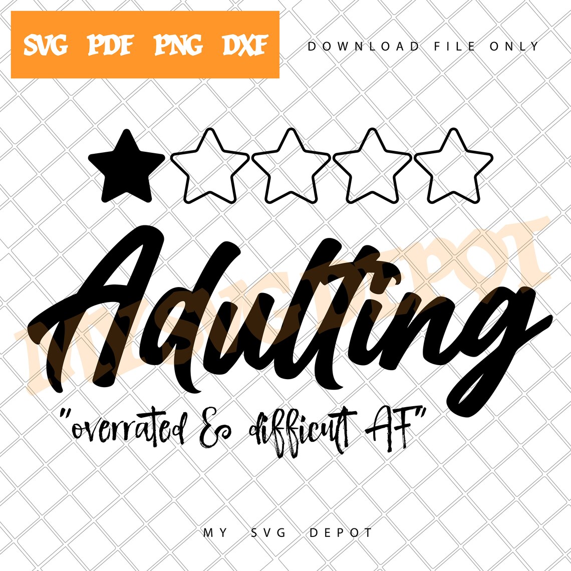 Adulting SVG Young Adult SVG Grown Up Svg Sarcastic Quote | Etsy