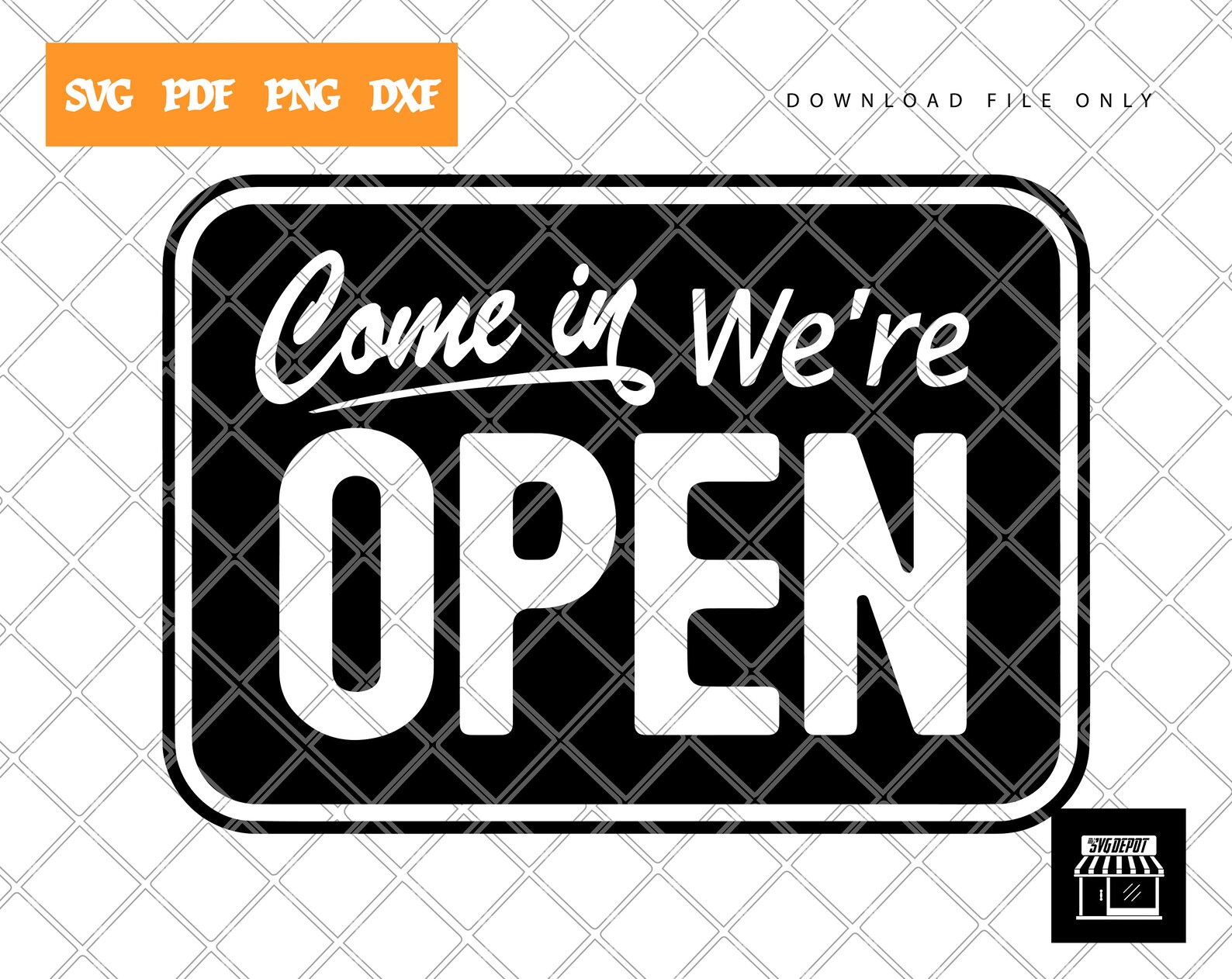 Open Sign SVG Open Sign Silhouette Cut File Open Sign | Etsy