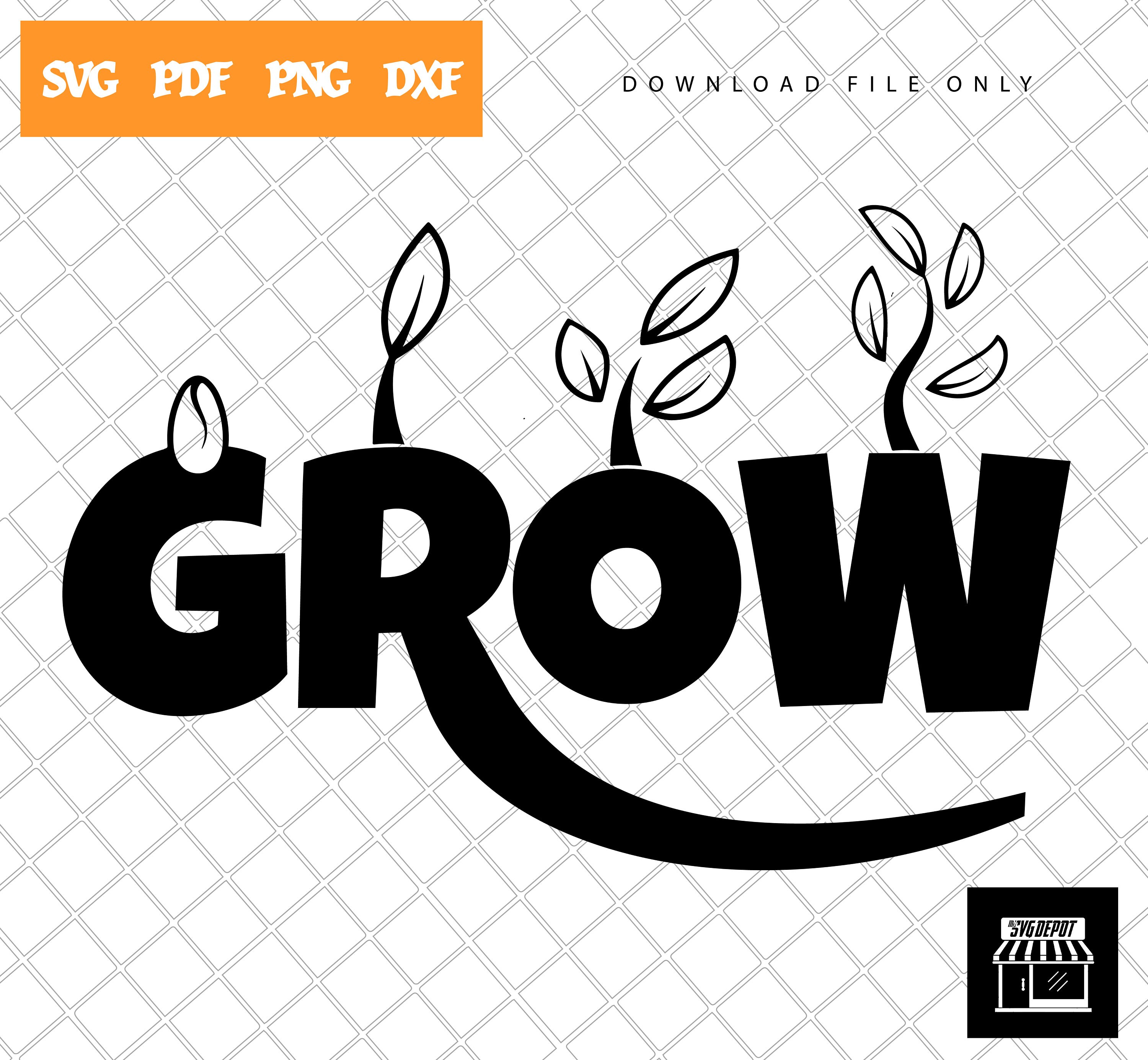 Grow Svg Popular Svg Growth Svg Trendy Svg empowerment | Etsy