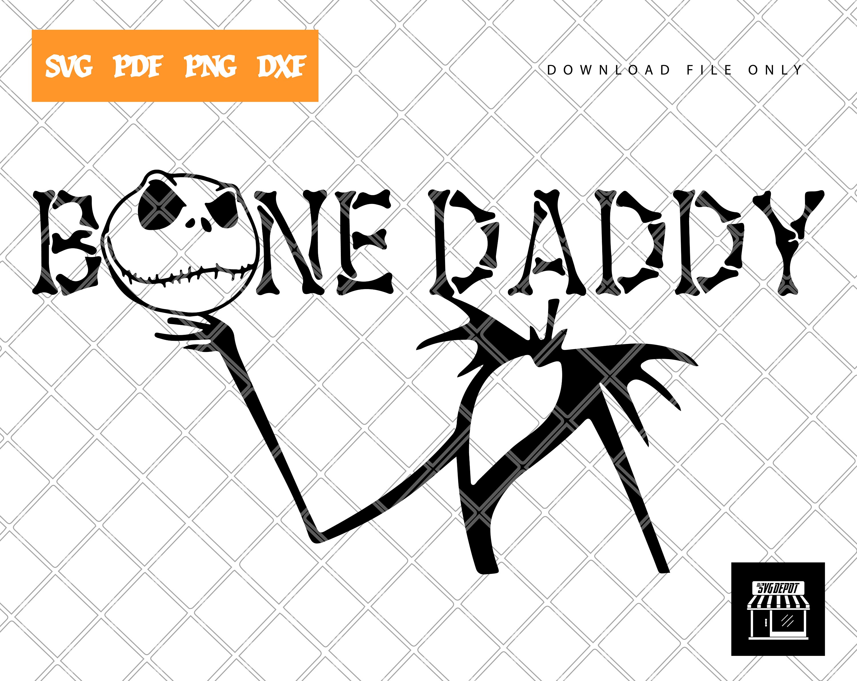 Bone Daddy Jack Skellington Halloween svg / Digital File | Etsy