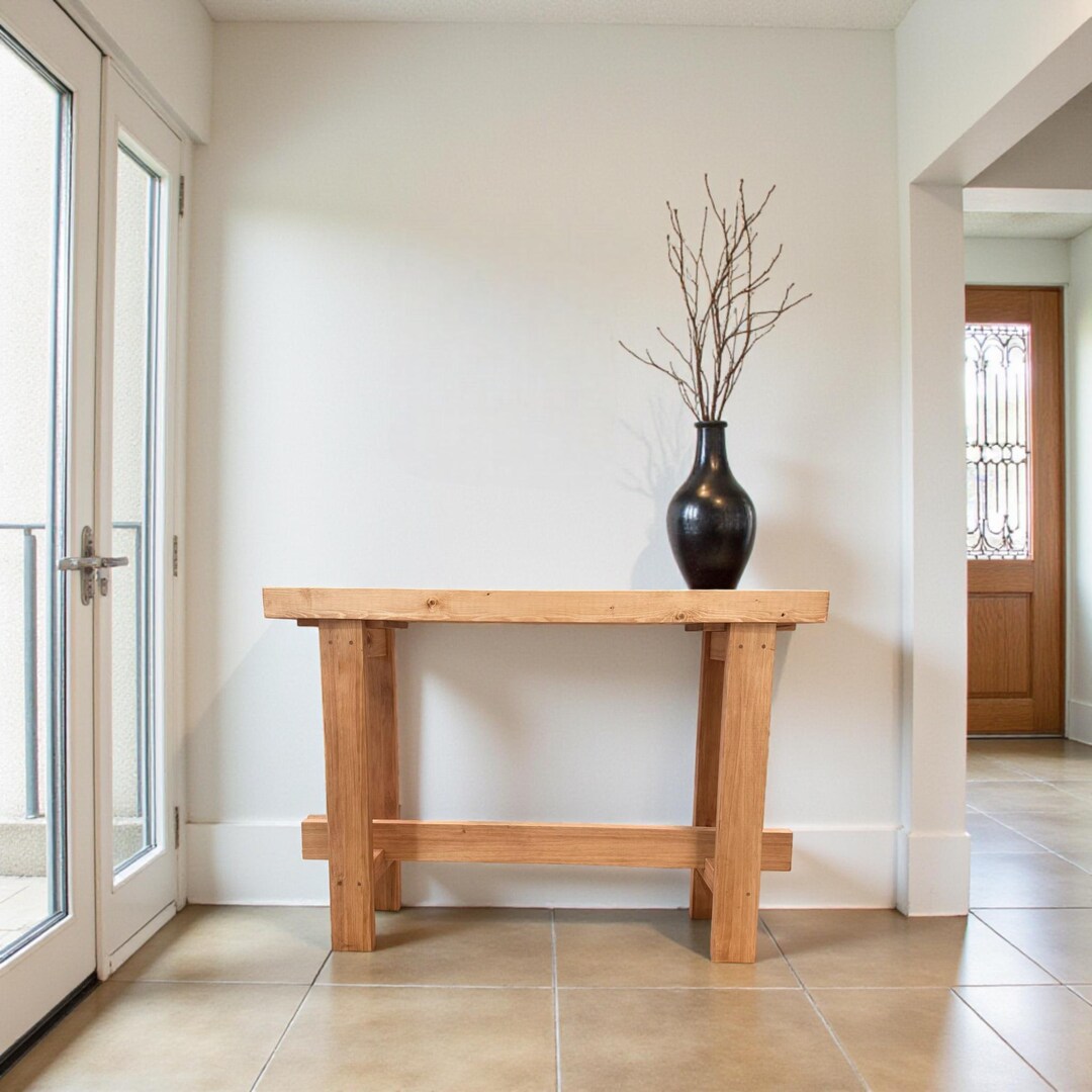 Handmade Solid Wood Console Table: Rustic Entryway Sideboard. SHARI - Etsy