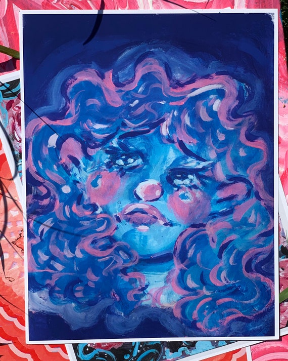 Art Print of sad Girl - Etsy