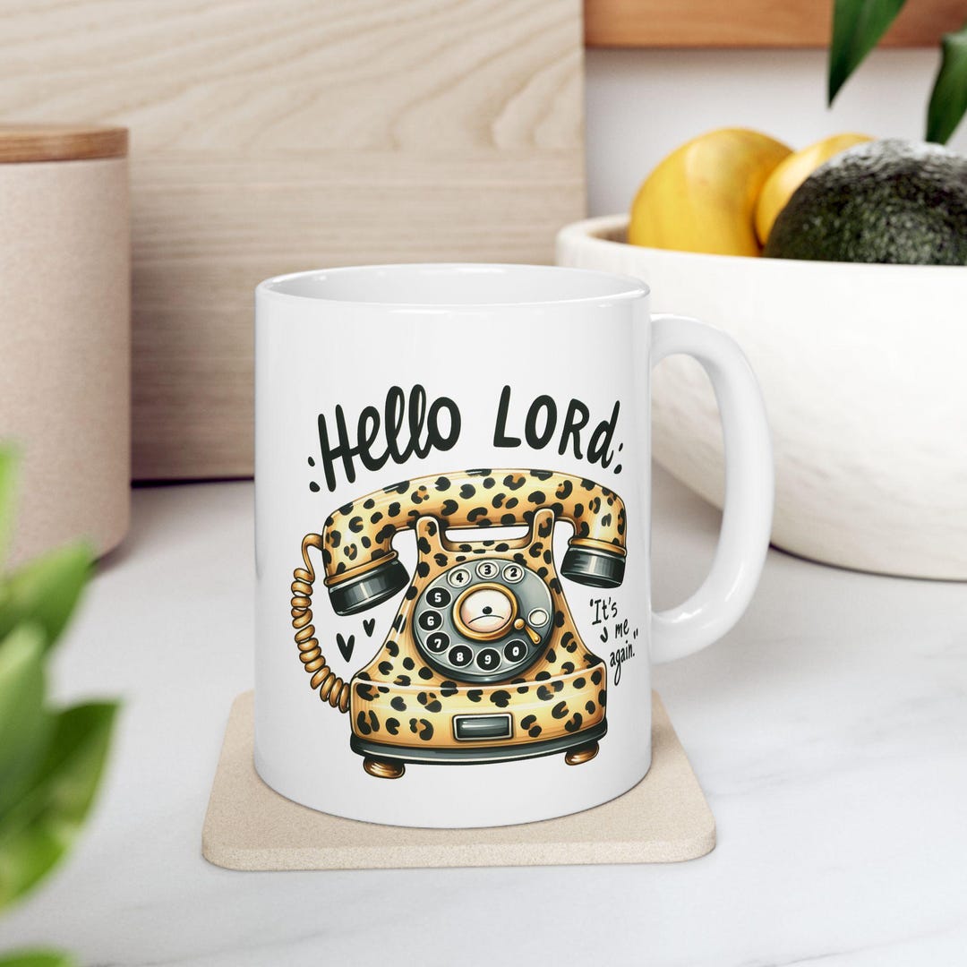 Humorous Ceramic Mug - "hello, It's Me Again" Coffee Cup for Animal ...