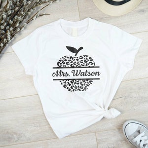 Apple Name Frame SVG, Cheetah Apple SVG, Teacher SVG, Back to School ...